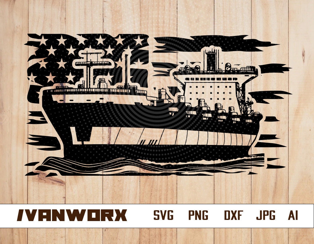 US Tanker Ship Svg | Large Ship Svg | Tanker Svg | Tanker Png | Tanker ...