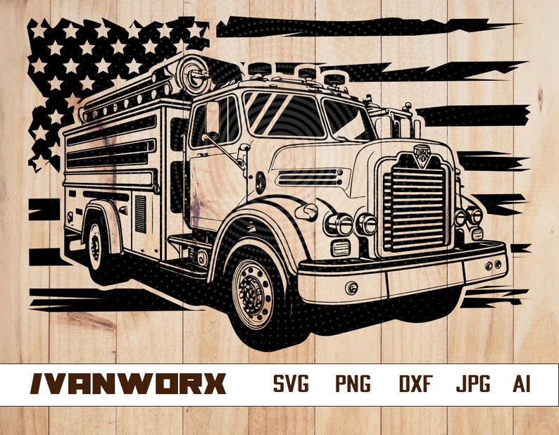 US Fire Truck SVG | Fire Engine SVG | First Responder Svg | Fire Truck ...