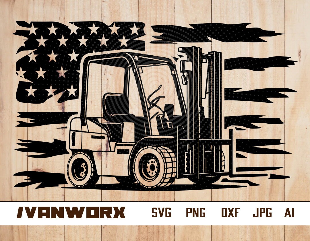 US Fork Lift Svg File | Forklift Svg | Fork Lift Cut Files | Forklift ...