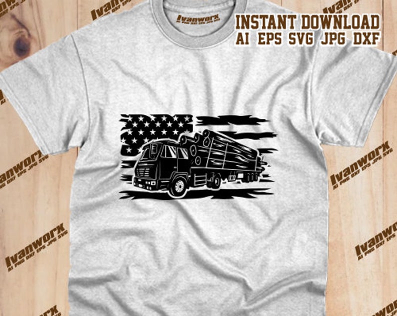 US Logging Truck Svg Logging Truck Shirt Truck Svg Truck Driver Svg ...