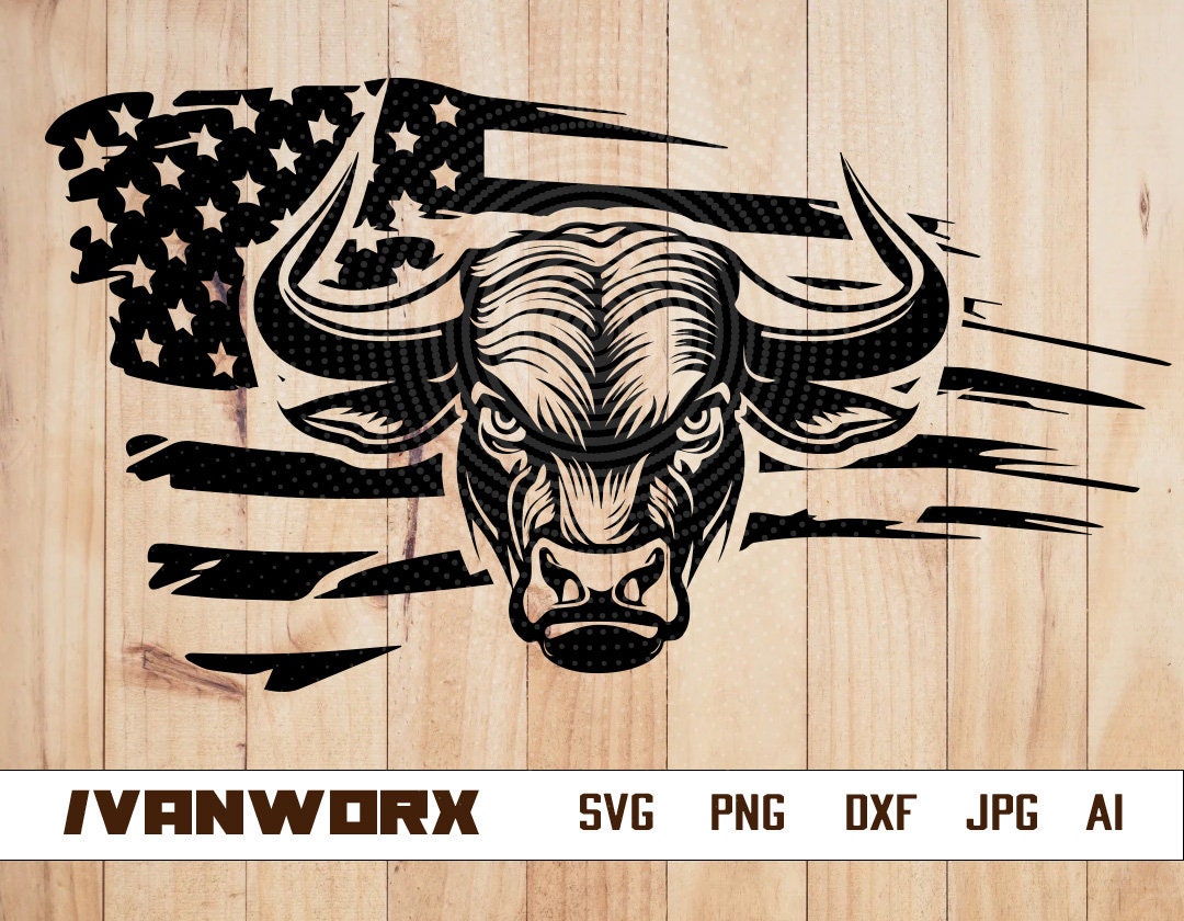 US Bull Head Svg Bull Png Bull Clipart Bull Svg Bull Cut File Bull Head ...