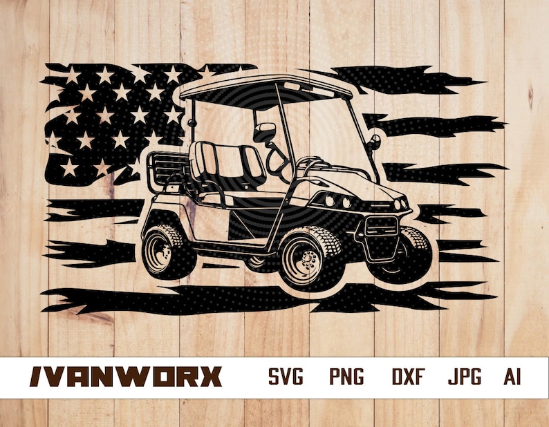 US Golf Cart SVG Golf Svg Golf Cart Clipart Golf Cart Svg Golf Cart Cut ...