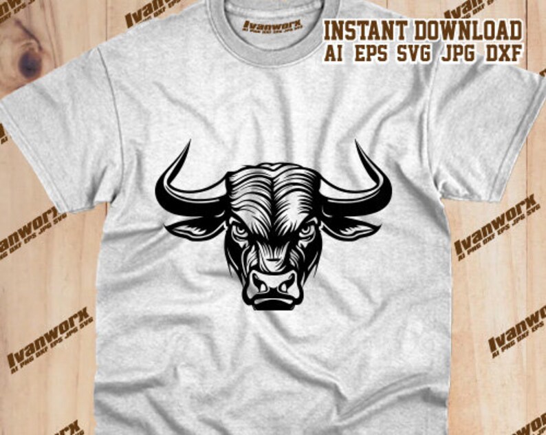 Bull Head Svg Bull Png Bull Clipart Bull Svg Bull Cut File Bull Head T ...