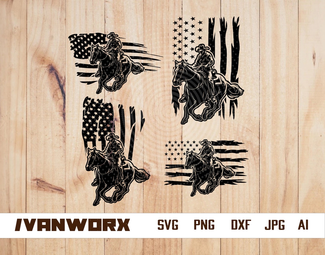 US Rodeo Svg | US Rodeo Svg | Cowboy Svg | Western Cowboy Riding Horse ...