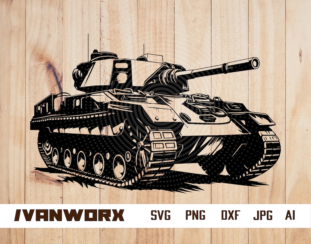 War Tank Svg | Military Vehicle Clipart | Army Tank Cut File | War Ship ...