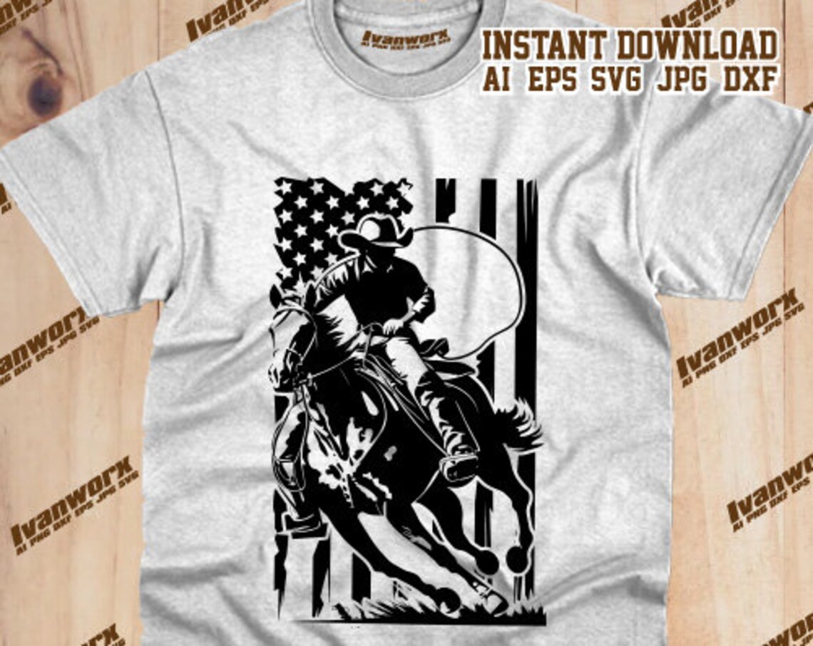 Rodeo Svg US Rodeo Svg Cowboy Svg Western Cowboy Riding Horse Svg Rodeo ...