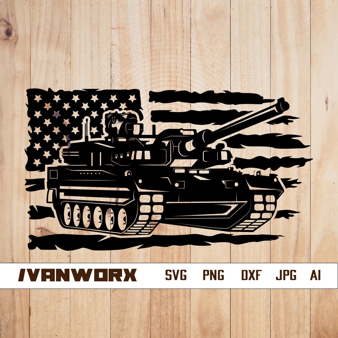US Military Tank Svg | Military Tank Png | Military Tank T-shirt Design ...