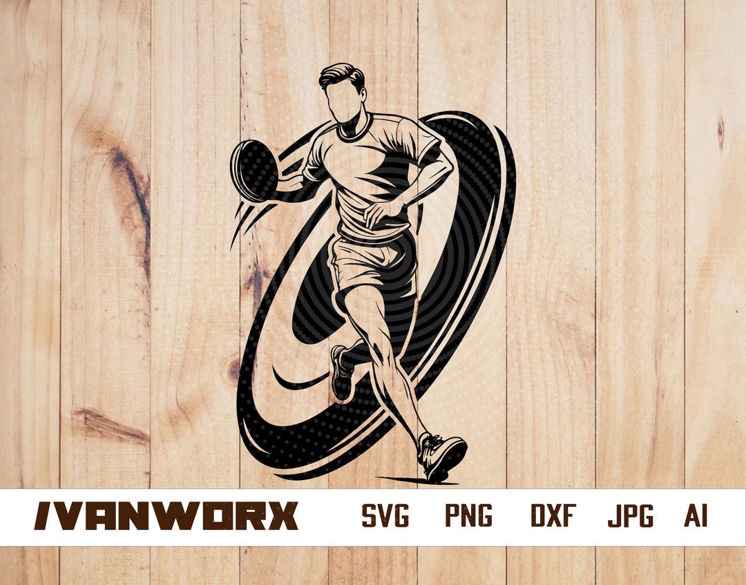 Frisbee Player Svg | Ultimate Sport Png | Frisbee Cut File | Frisbee ...