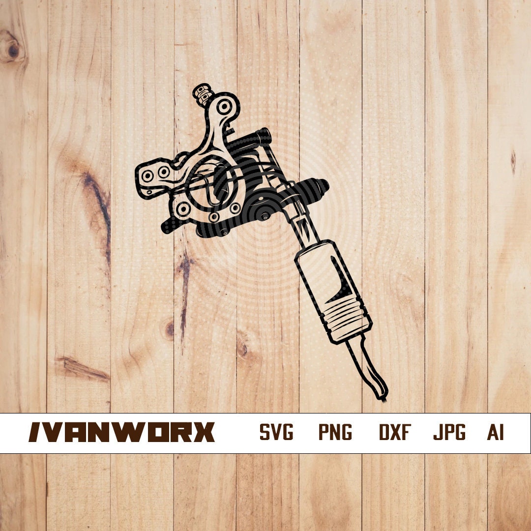 Tattoo Machine Svg | Tattoo Machine Png | Tattoo Machine Clipart ...