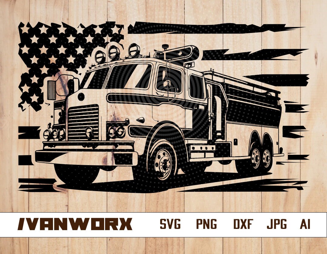 US Fire Truck SVG Fire Engine SVG First Responder Svg - Etsy