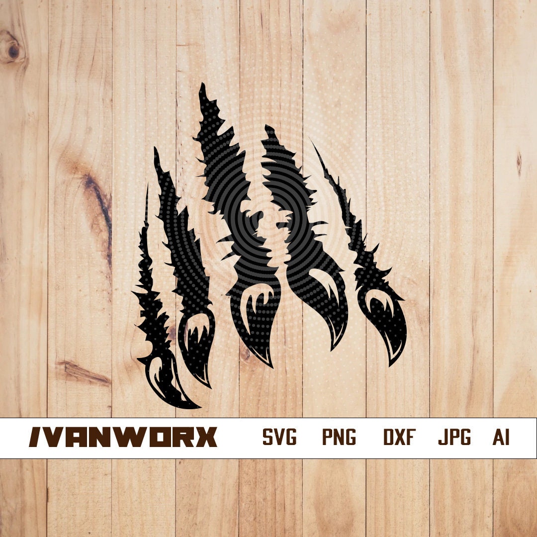 Claw Svg Claw Scratches Png Wildlife Svg Wild Claw - Etsy