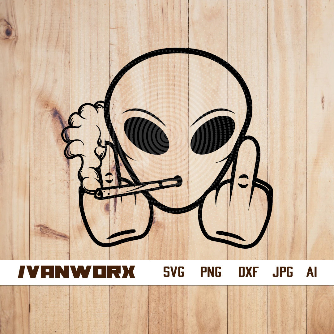 Alien 420 Svg Alien Weed 420 Clipart Alien Cannabis Cut File Weedlife ...