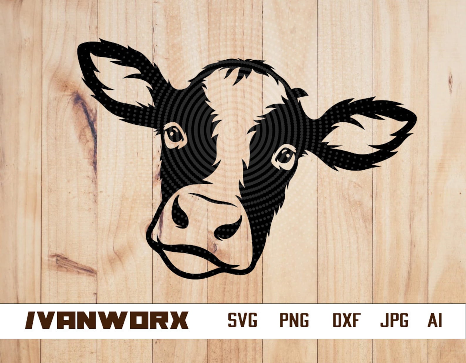 Cow Face Svg | Cow Head Png | Cow Face Stencil | Farm Svg | Cow Face ...