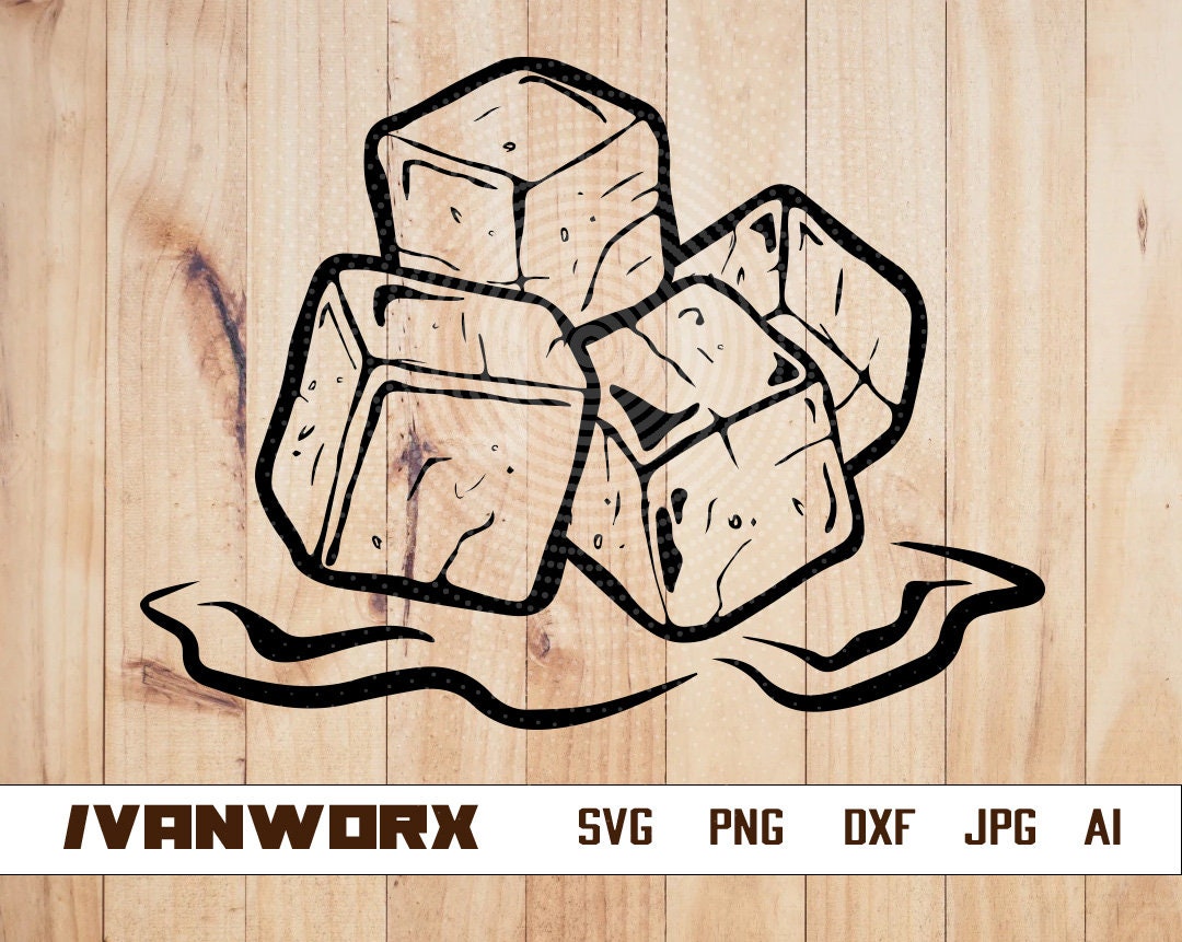 Melting Ice Cubes SVG | Ice Cubes Clipart | Ice Cubes Vector | Ice ...