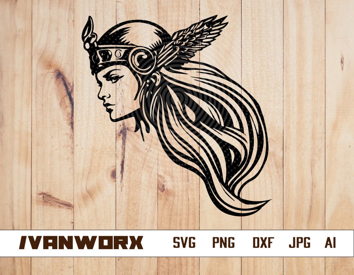 Valkyrie Svg Lady Warrior Svg Valkyrie Clipart Warrior Woman Svg Viking ...