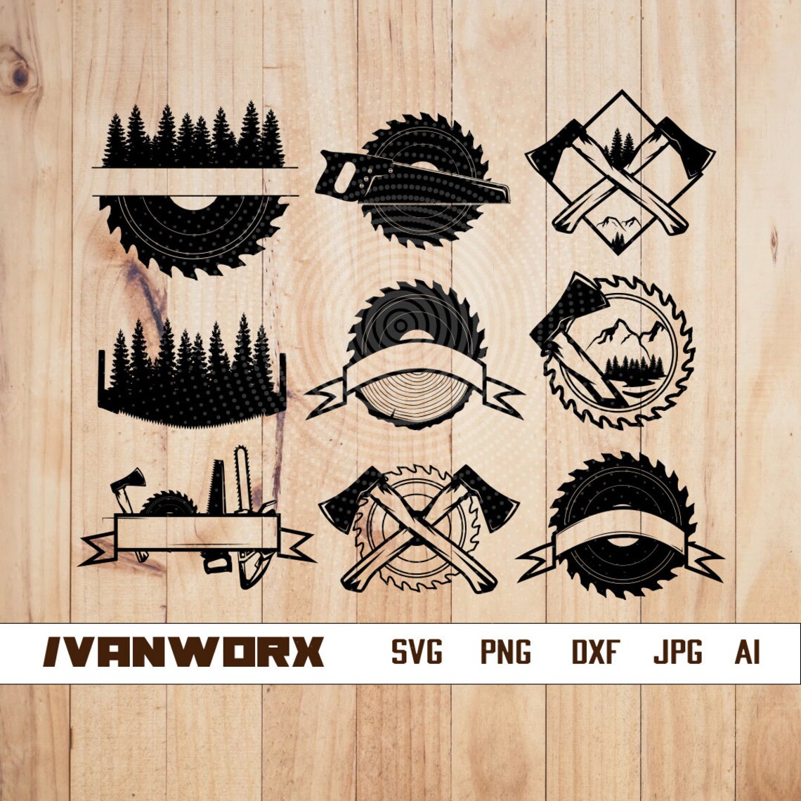 Lumber Jack Svg | Lumber Clipart | Logging Cut File | Logging Stencil ...