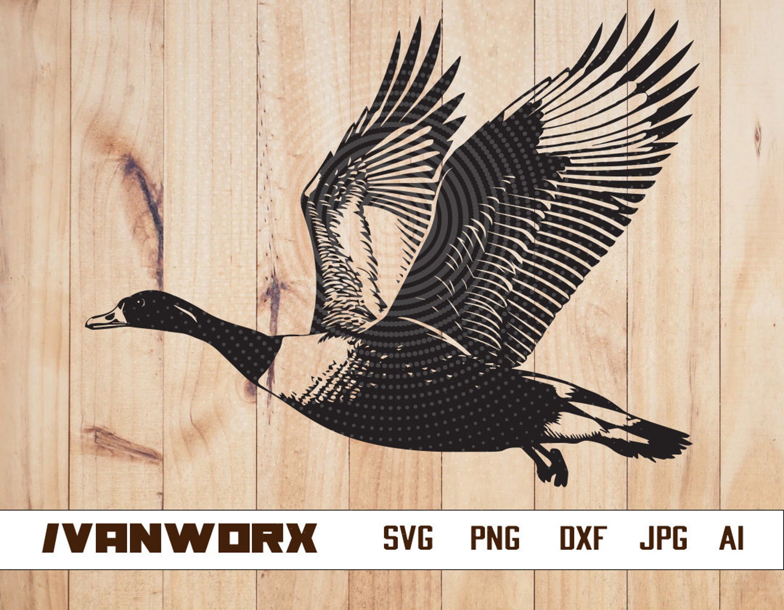 Goose Silhouettes SVG Flying Geese Clipart Goose Silhouette Cut File ...