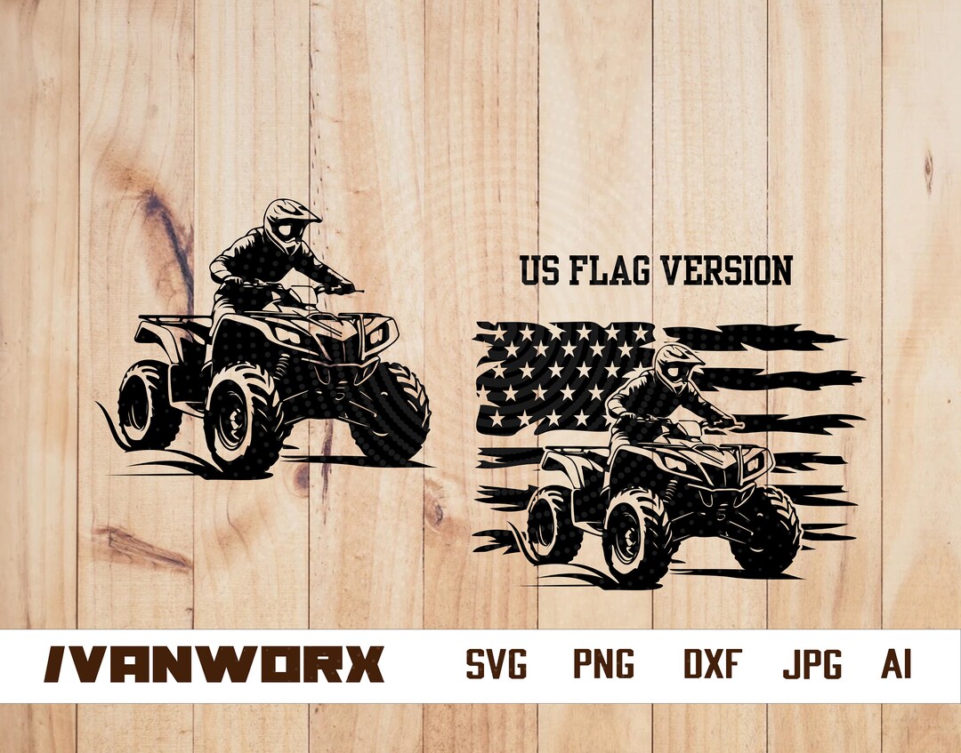 ATV Svg | 4 Wheeler Svg File | Atv Clipart | Quad Riding Svg | Four ...