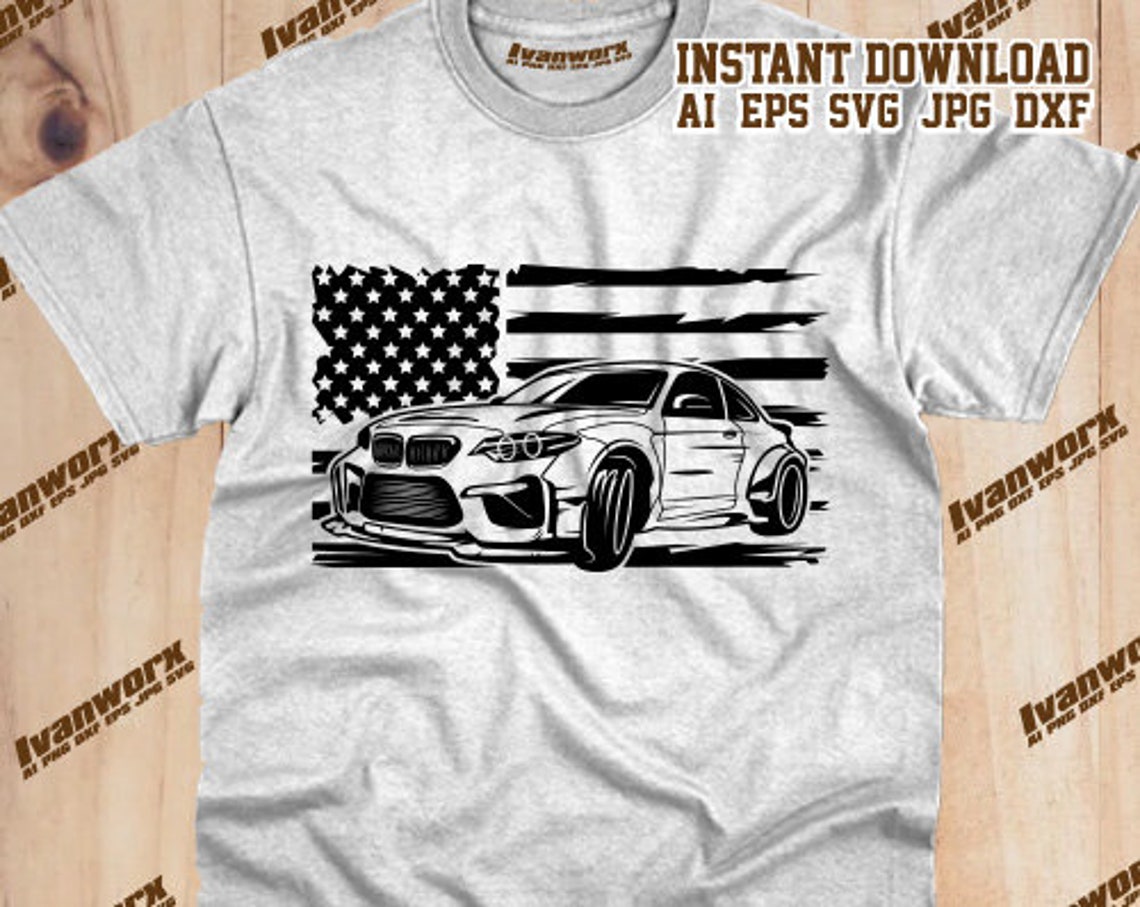 US Drift Car Svg | Sports Car Svg | Car Png | Lowered Car Svg ...