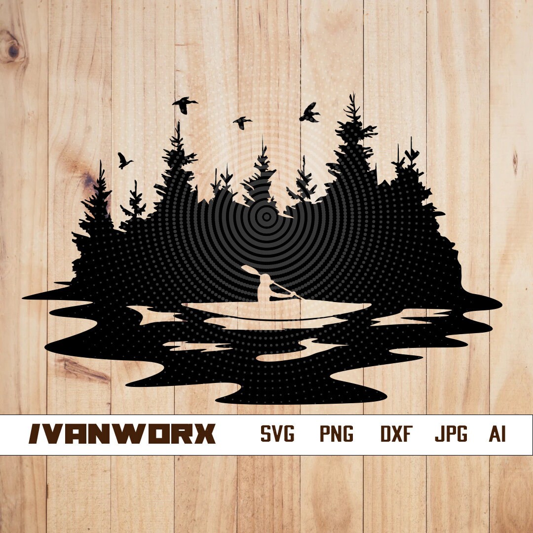 Kayaking Scene Svg Kayaking Scene Kayaking Png Boating Png Kayaking ...