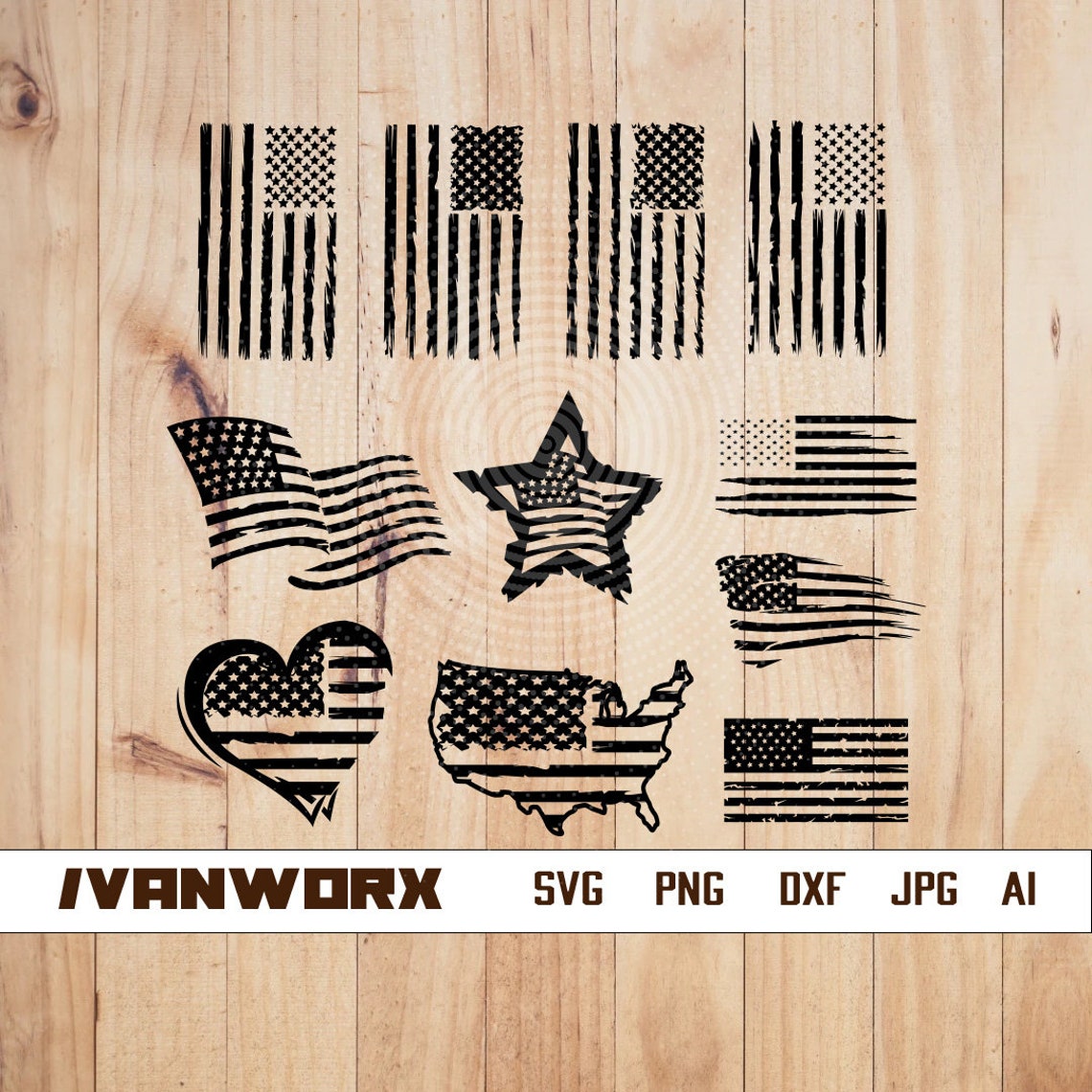 American Flag Svg American Flag Png American Flag Cut File - Etsy