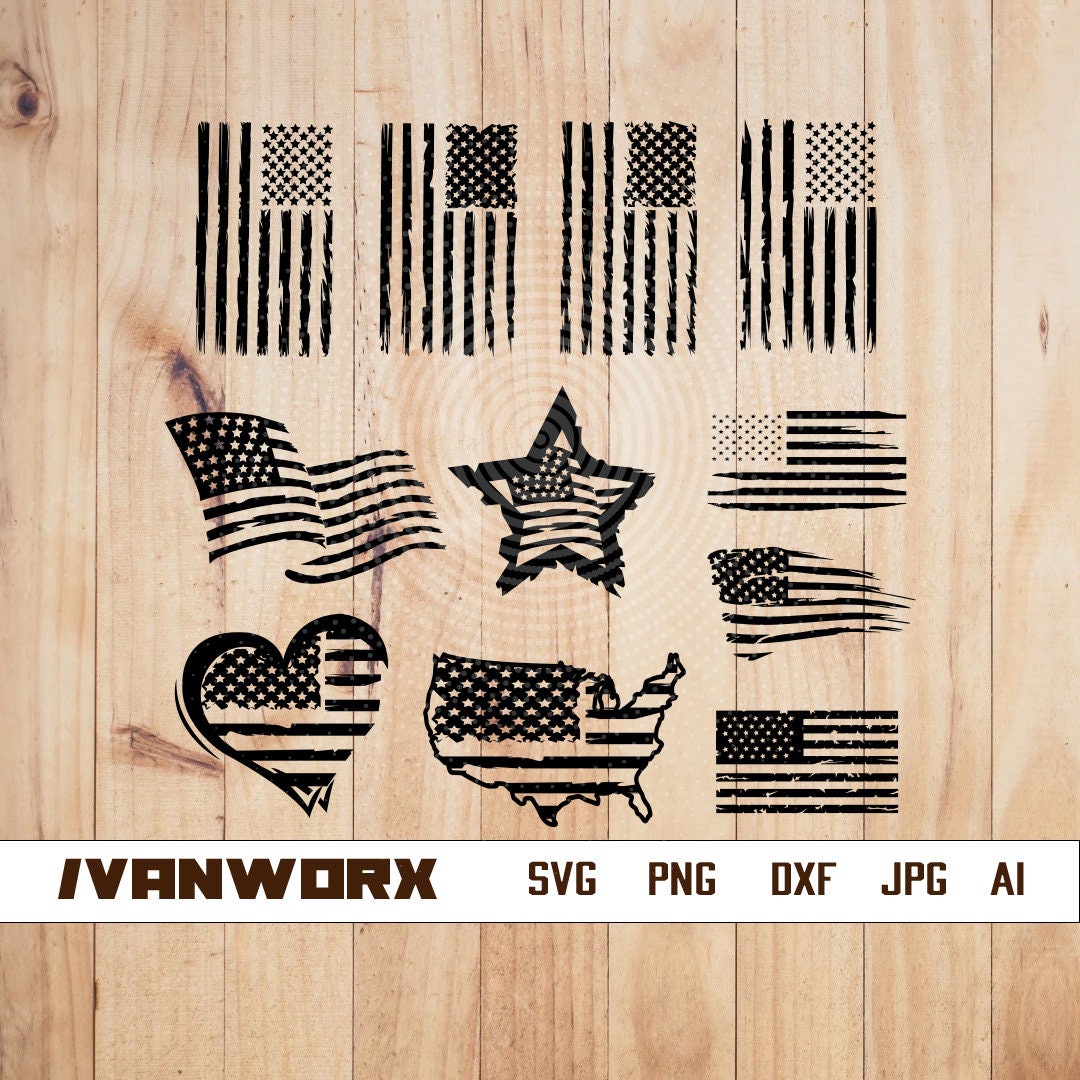American Flag Svg American Flag Png American Flag Cut File - Etsy
