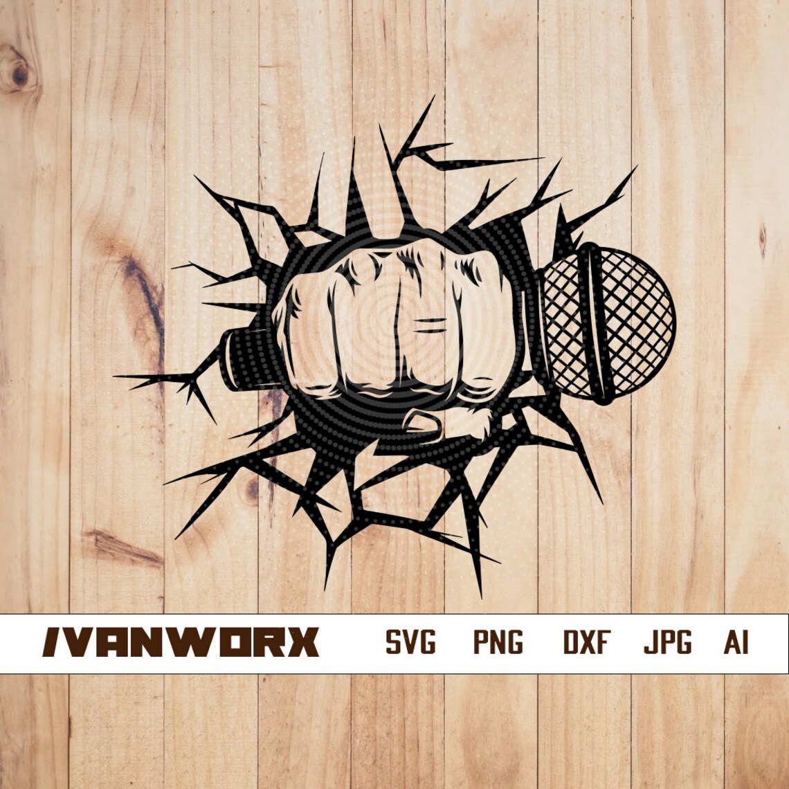 Punch Vocalist Svg File | Vocalist Svg | Vocalist Shirt | Microphone ...
