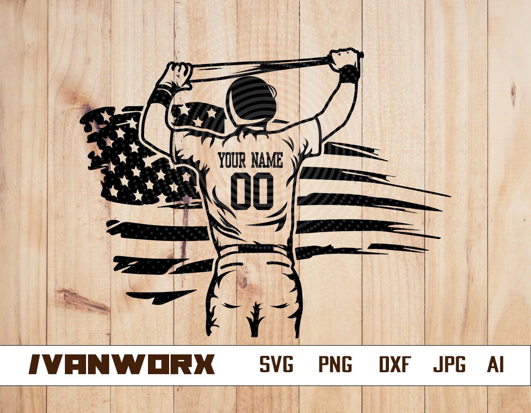 US Baseball Player Svg | Personalized Baseball Player Svg | Baseball ...