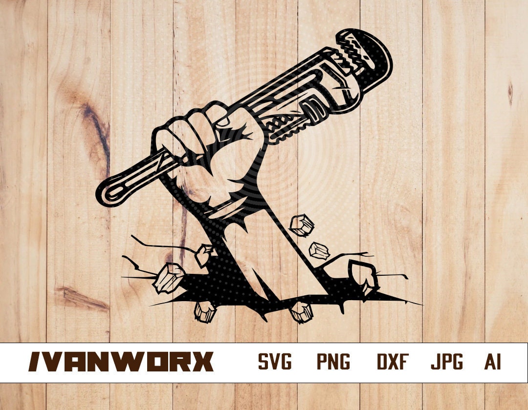 Smash Fist Punch Plumber | Plumber Svg | Plumber Dxf| Fist Svg ...