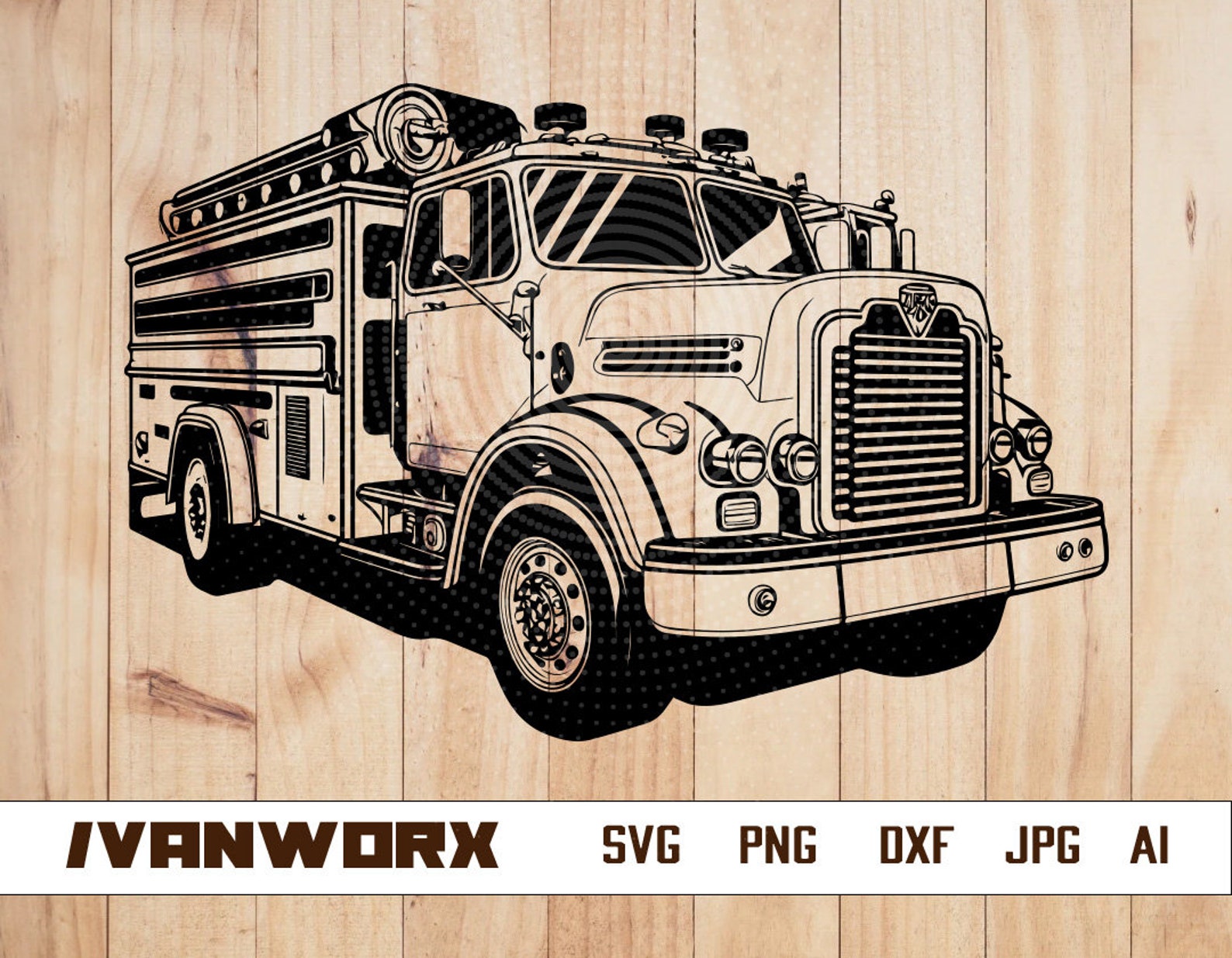 Fire Truck SVG Fire Engine SVG First Responder Svg Fire Truck Clipart ...