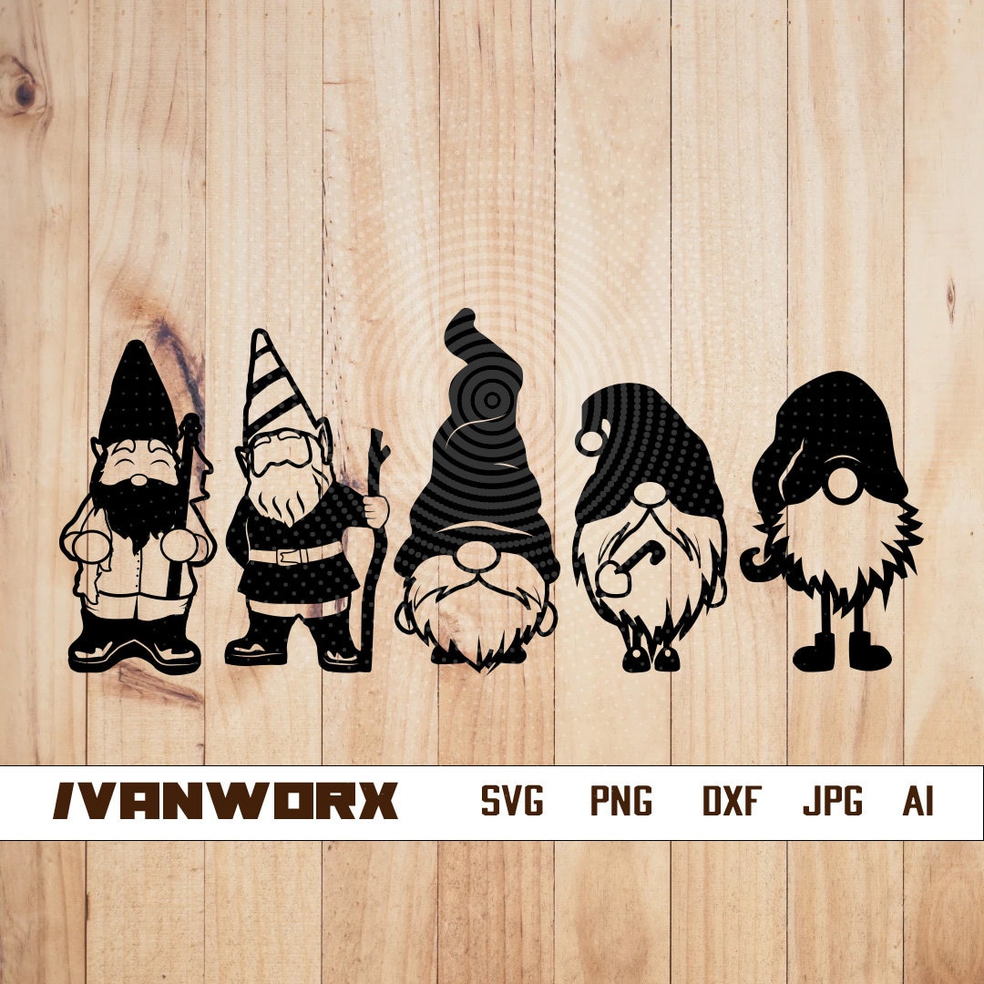 Gnomes Svg | Gnomes Png | Gnomes Stencil | Gnomes T-shirt Design ...