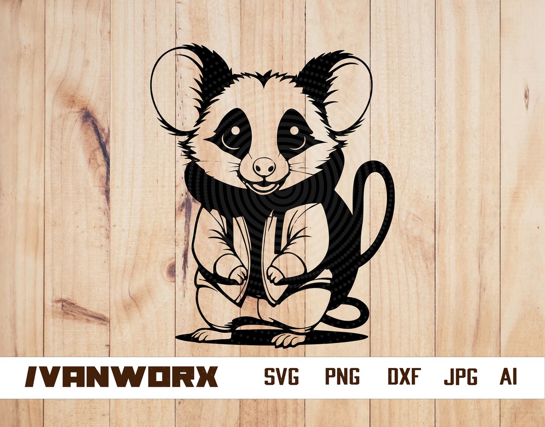Hipster Possum Svg Cute Possum Png Animal Face Svg Animals Svg Wild ...