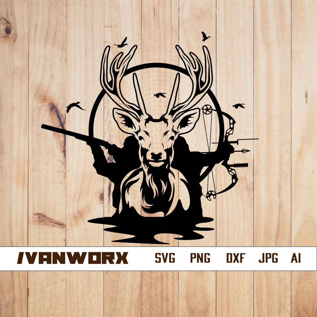 Hunting Deer SVG Deer Hunter Svg Outdoor Svg Deer Hunting Svg Deer Svg ...