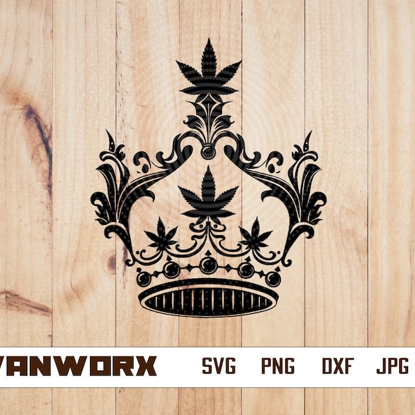 Marijuana Crown Svg - Etsy