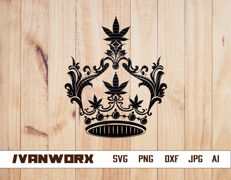 Weed Crown Svg Cannabis King Clipart Marijuana Prince - Etsy