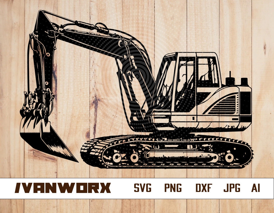 Excavator Svg | Excavator Clipart | Heavy Equipment Svg | Pipeliner Svg ...
