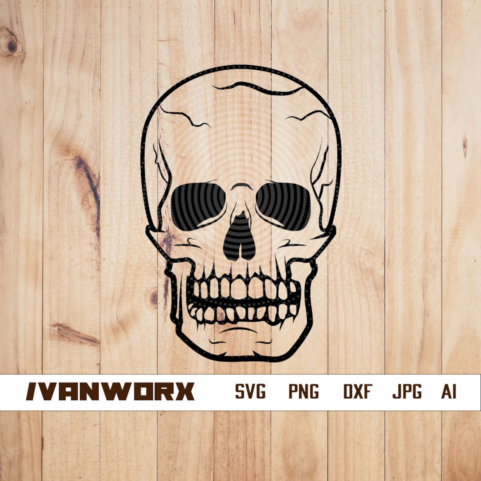 Skull Svg | Skull Png | Skull Stencil | Skull Clipart | Skull Cut File ...