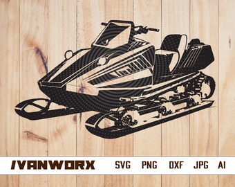 Snowmobile Svg Ski-doo Clipart Sled Cut File Winter - Etsy
