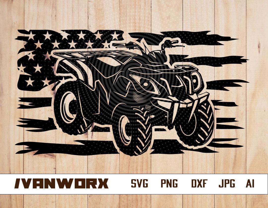 US 4 Wheeler Svg | ATV Svg | 4 Wheeler Svg | Off-road Svg | ATV Clipart ...