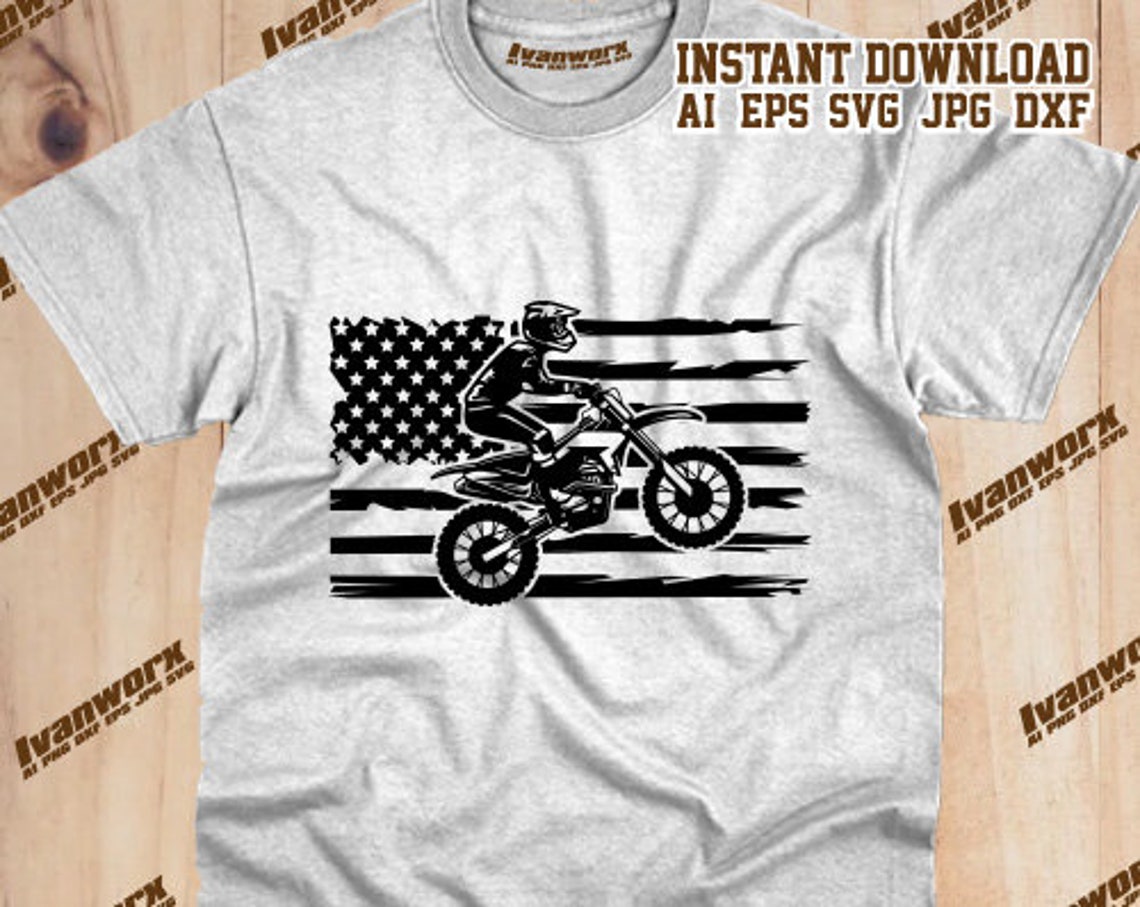 US Motocross Rider Svg Rider Svg Motox Racer Png - Etsy