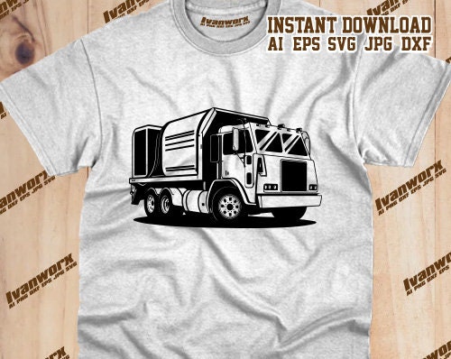 Garbage Truck Svg Waste Collector Clipart Truck Operator Cut File Trash ...