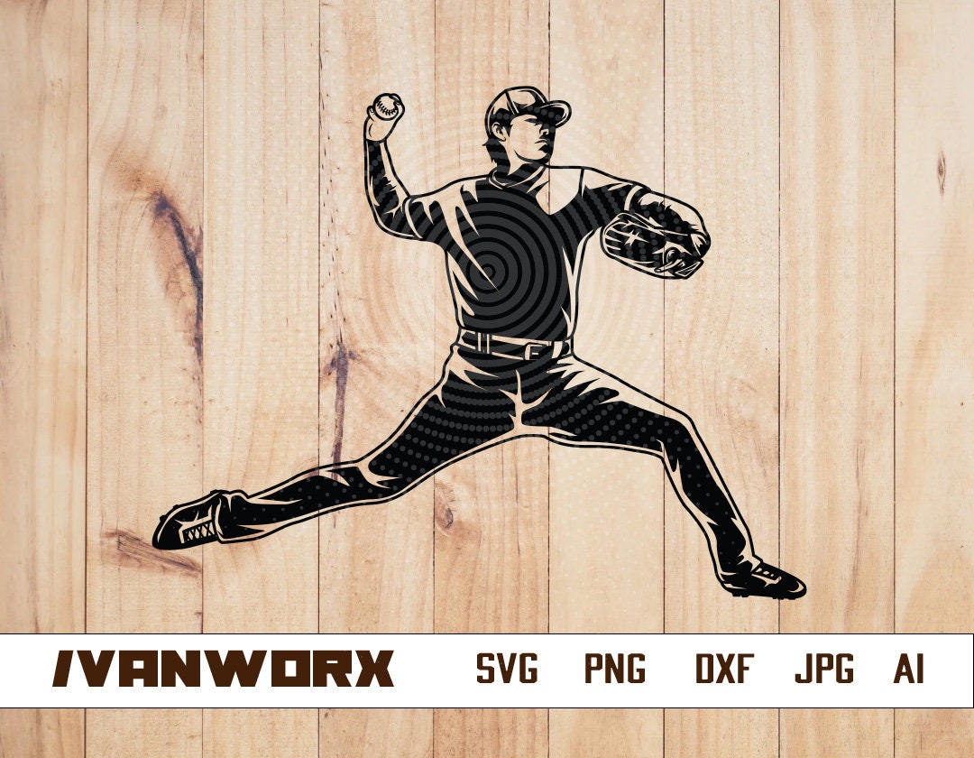 Baseball Player Svg Baseball Game Clipart Hitter Cut File - Etsy