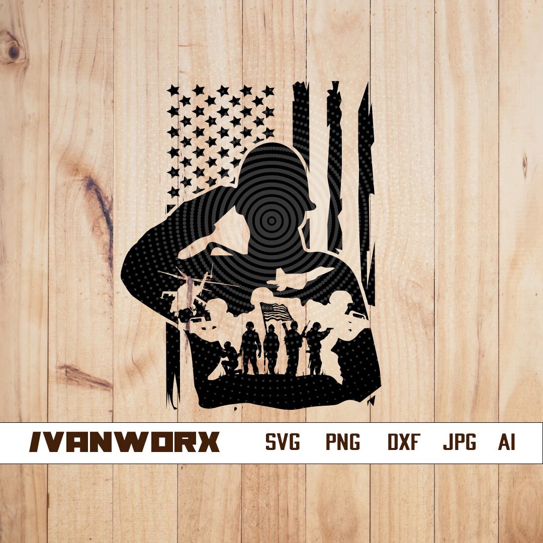 US Soldier Svg Soldier Png Soldier Cut File Soldier Clipart Soldier T ...