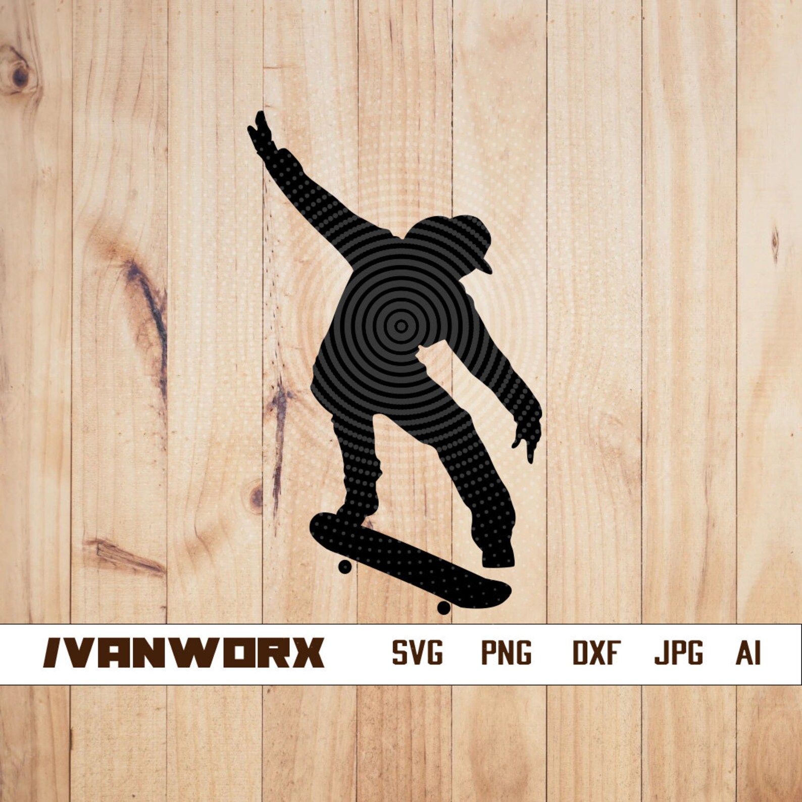 Skater Svg Skater Clipart Skater Cut File Skater Stencil - Etsy