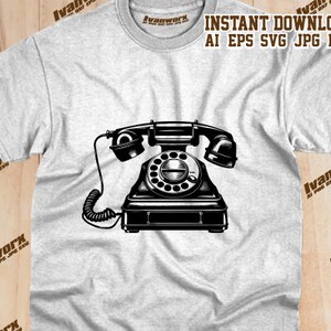 Vintage Telephone Svg | Telephone Png | Vintage Svg | Classic Telephone ...