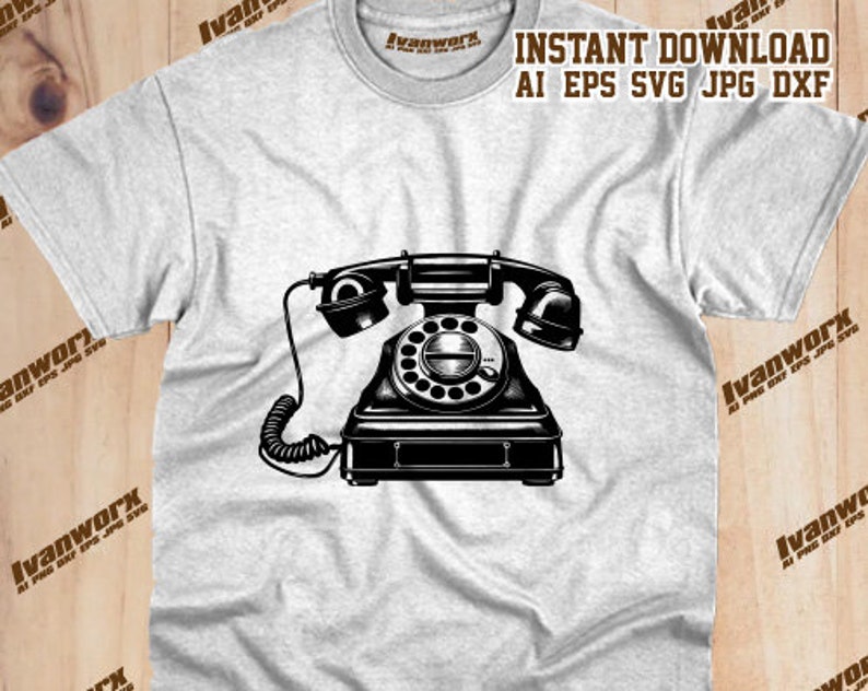 Vintage Telephone Svg Telephone Png Vintage Svg Classic Telephone Dxf ...