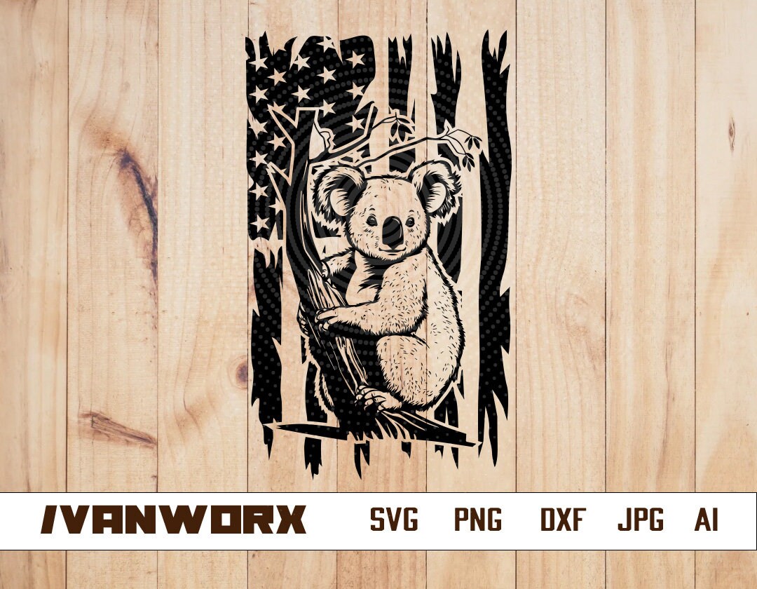 US Koala Svg | Koala Svg | Animal Face Cut File | Woodland Animal ...