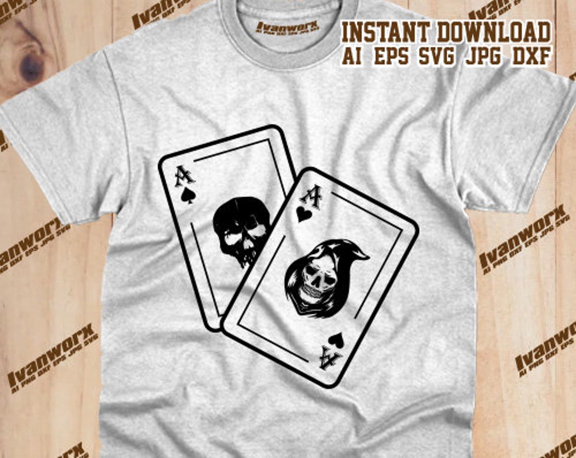 Playing Card Svg Ace of Spades Svg Skull Svg Grim Reaper Svg Poker Svg ...