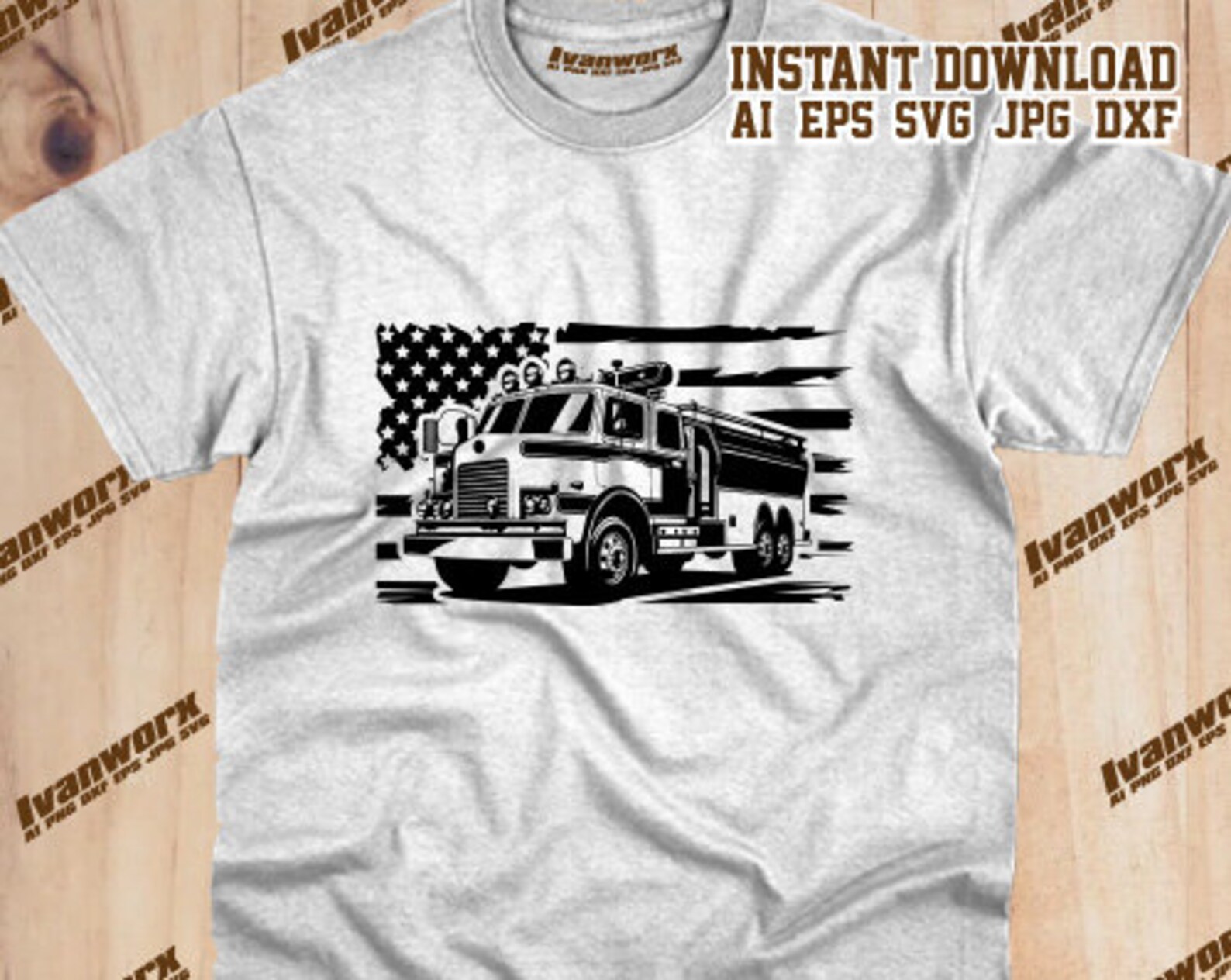 US Fire Truck SVG Fire Engine SVG First Responder Svg - Etsy