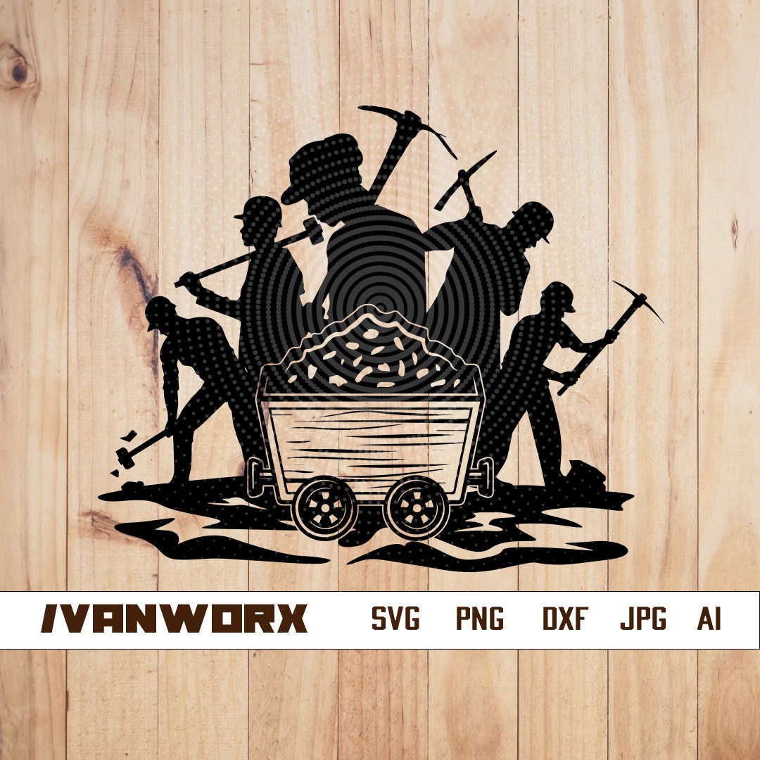 Mining Scene Svg | Miner Svg | Mining Scene | Miner Scene Png | Miner ...